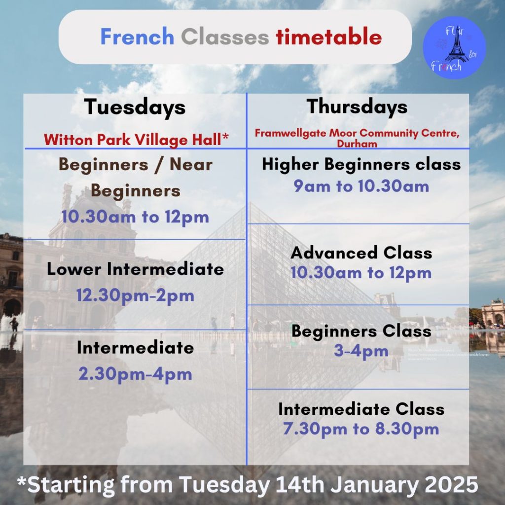Learn French in my local friendly classes